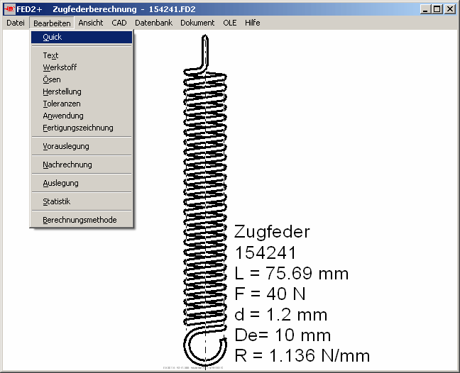 FED2 - Zugfederberechnung